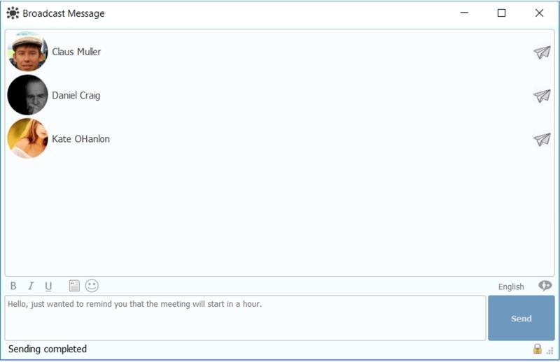 Screenshots on Multiple Platforms - Brosix Office IM application