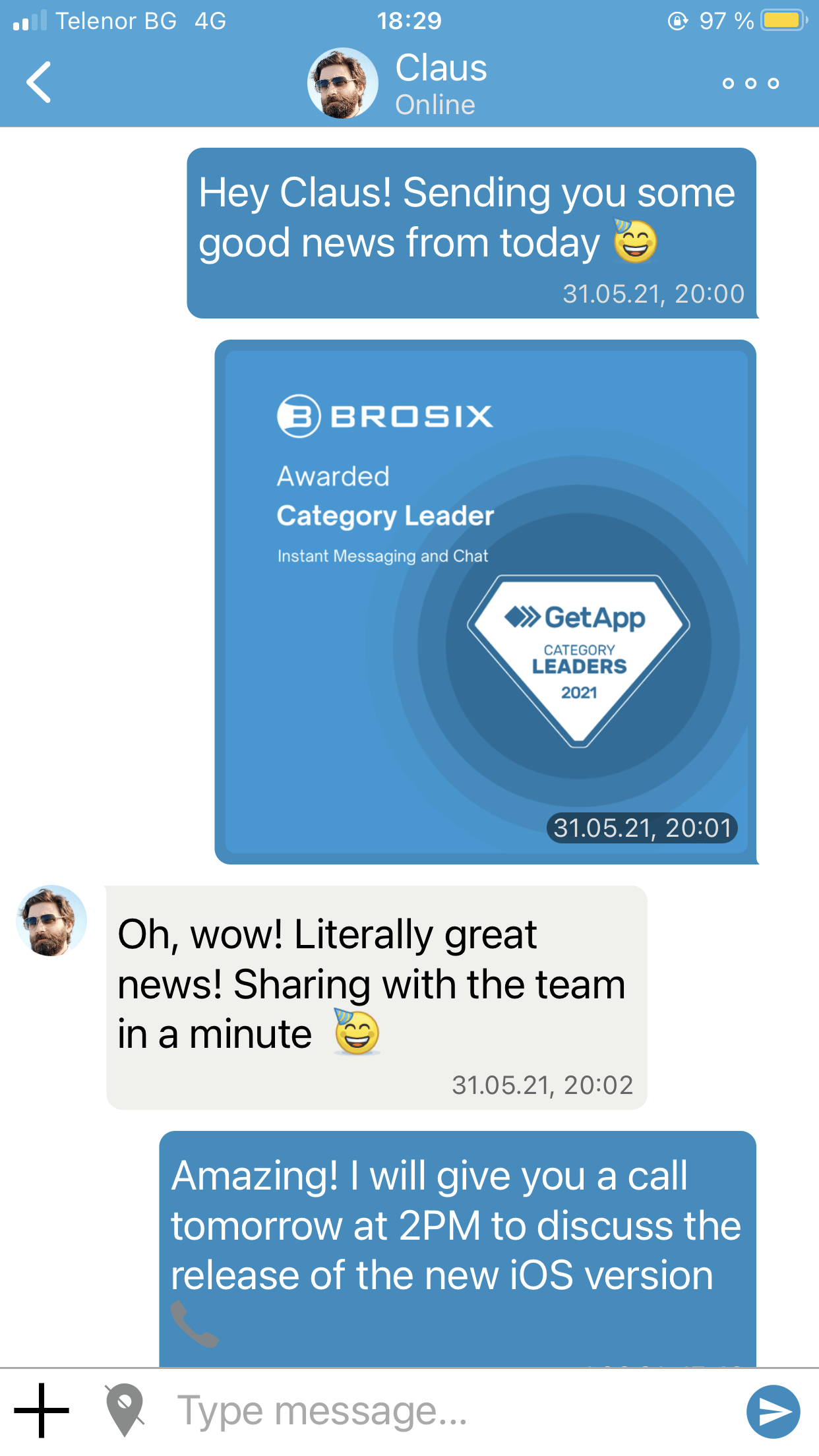Encrypted Messaging App Features For IOS And Android - Brosix
