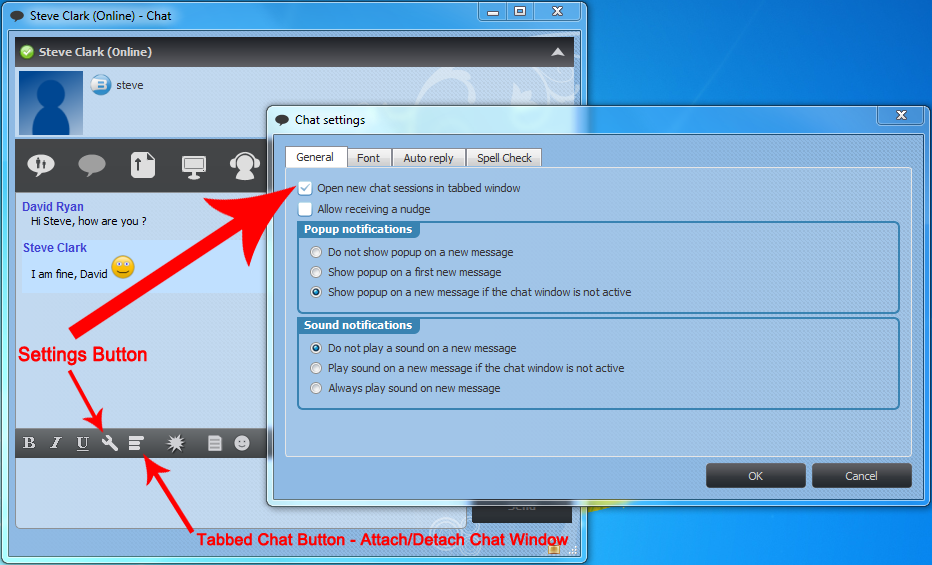 Brosix Instant Messenger for business - tabbed chat feature